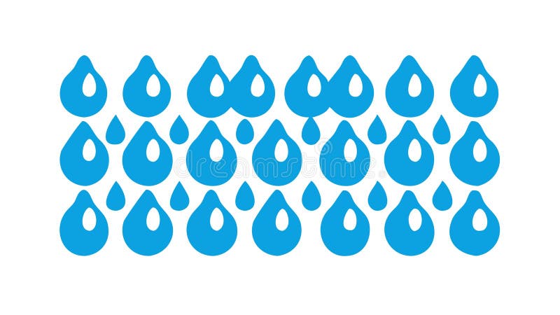 Simple Repetitive Rain Drops Falling Pattern Vector Graphic, Vector ...