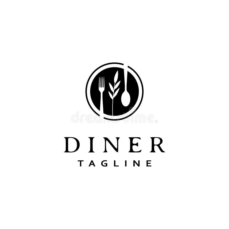 Simple Restaurant Logo Design Vector Stock Vector - Illustration of ...
