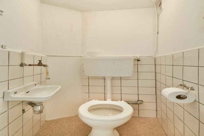 Simple Restroom Interior Design Stock Photo - Image of clean ...