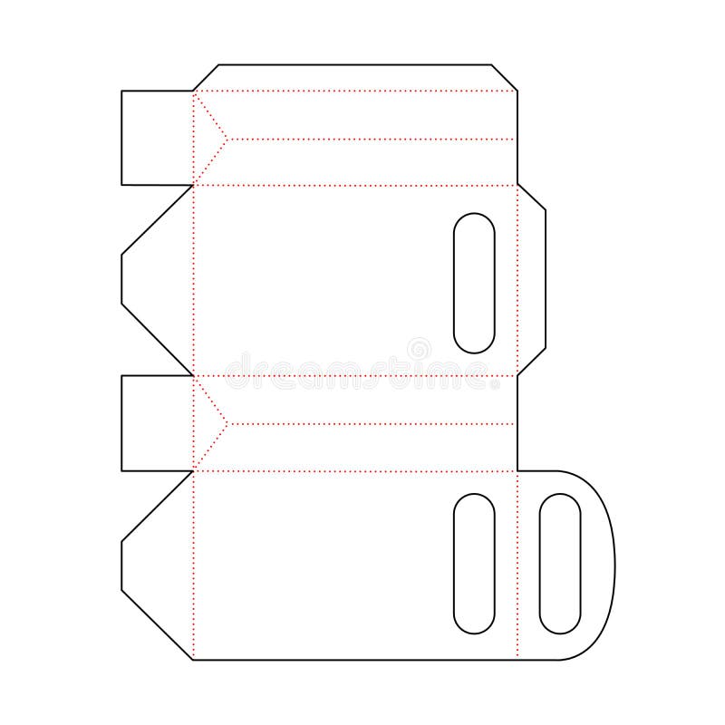 Simple Retail Packet Scheme Template on White Stock Vector ...