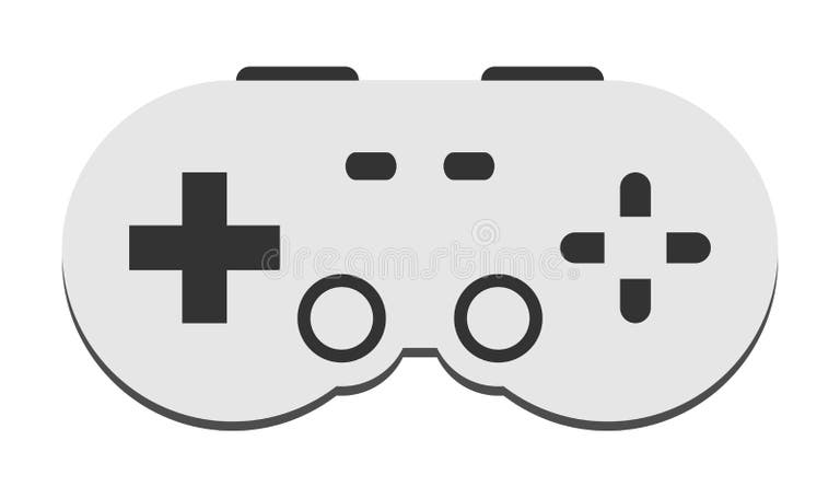 Simple Retro Game Controller Symbol Isolated on White Stock Vector ...