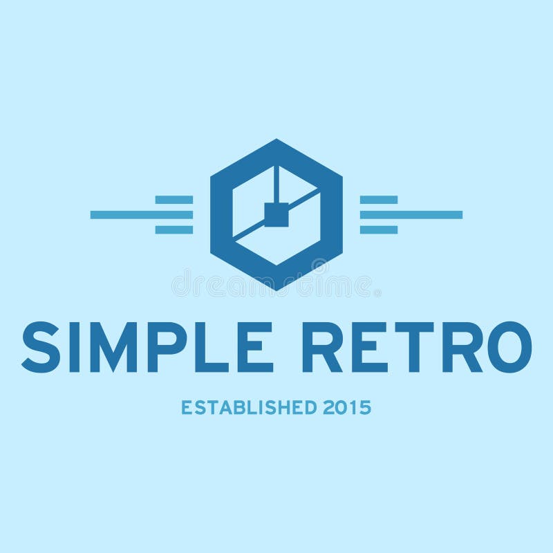 Simple Retro Logo Template stock vector. Illustration of label - 58249438