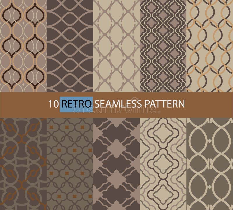 Simple Retro Seamless Pattern Stock Vector - Illustration of patterns ...