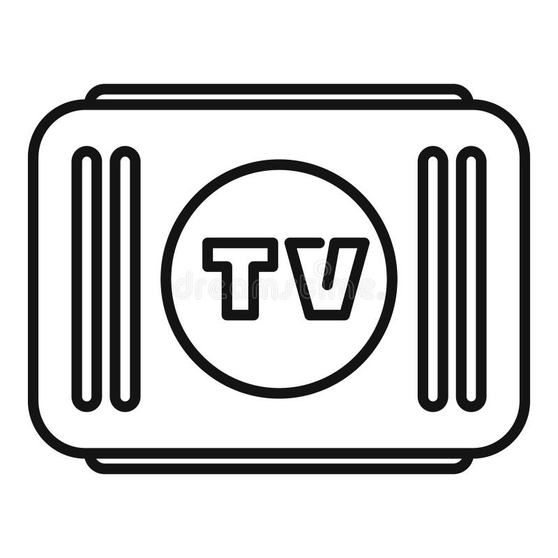 Simple Retro Tv Icon Representing Television Broadcasting Stock ...