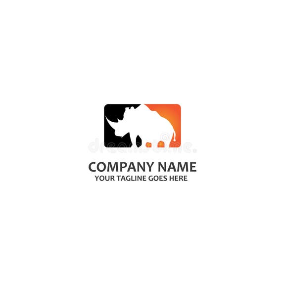 Simple Rhino Animal Icon Vector Logo Stock Illustration - Illustration ...