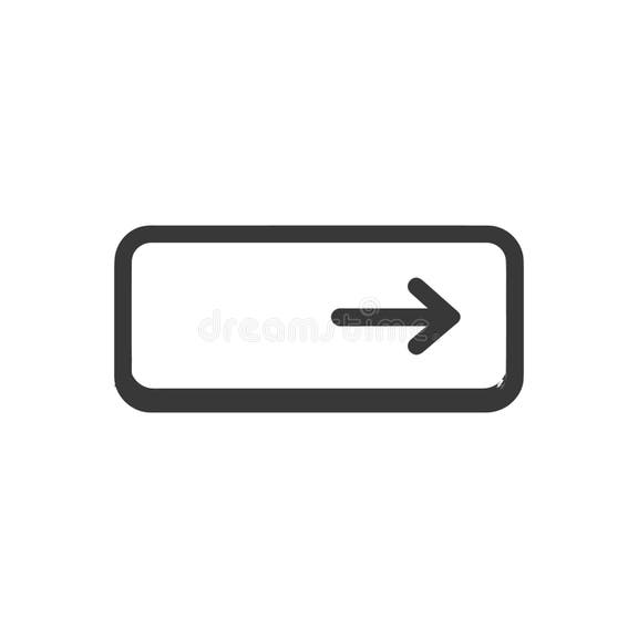 Simple Rectangular Button with Right Arrow Icon: Clean, Minimalist ...
