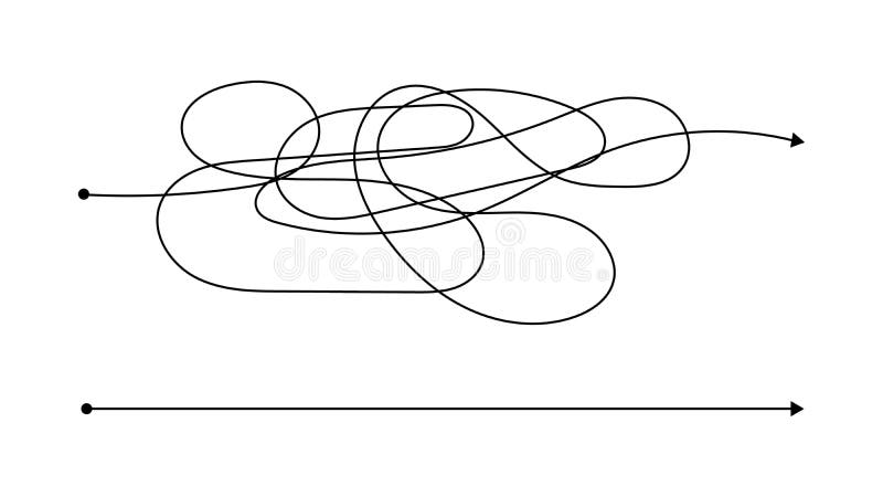 Simple Right and Complex Wrong Way Stock Vector - Illustration of ...