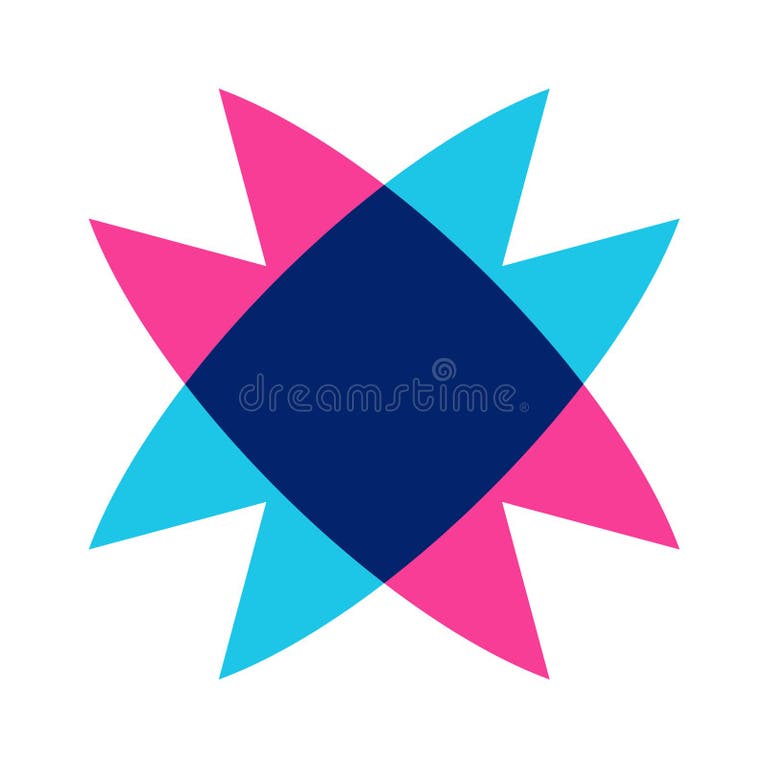 Simple Riso Graphic Geometric Shapes Stock Vector - Illustration of ...
