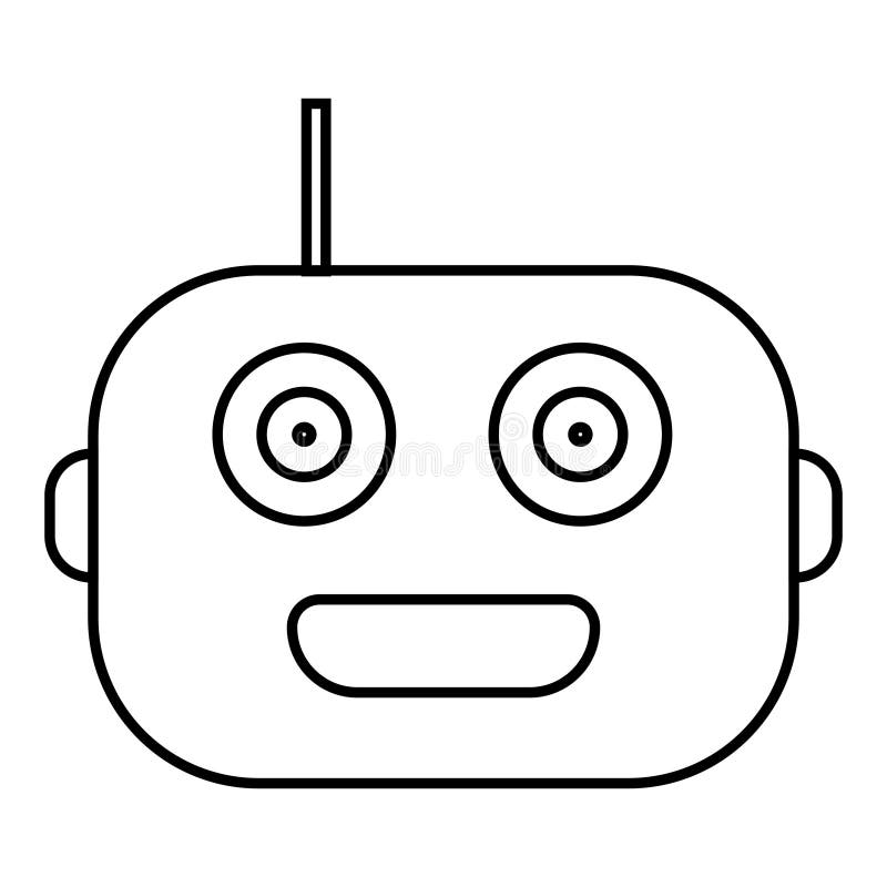 Simple robot bear stock illustration. Illustration of outline - 117119573