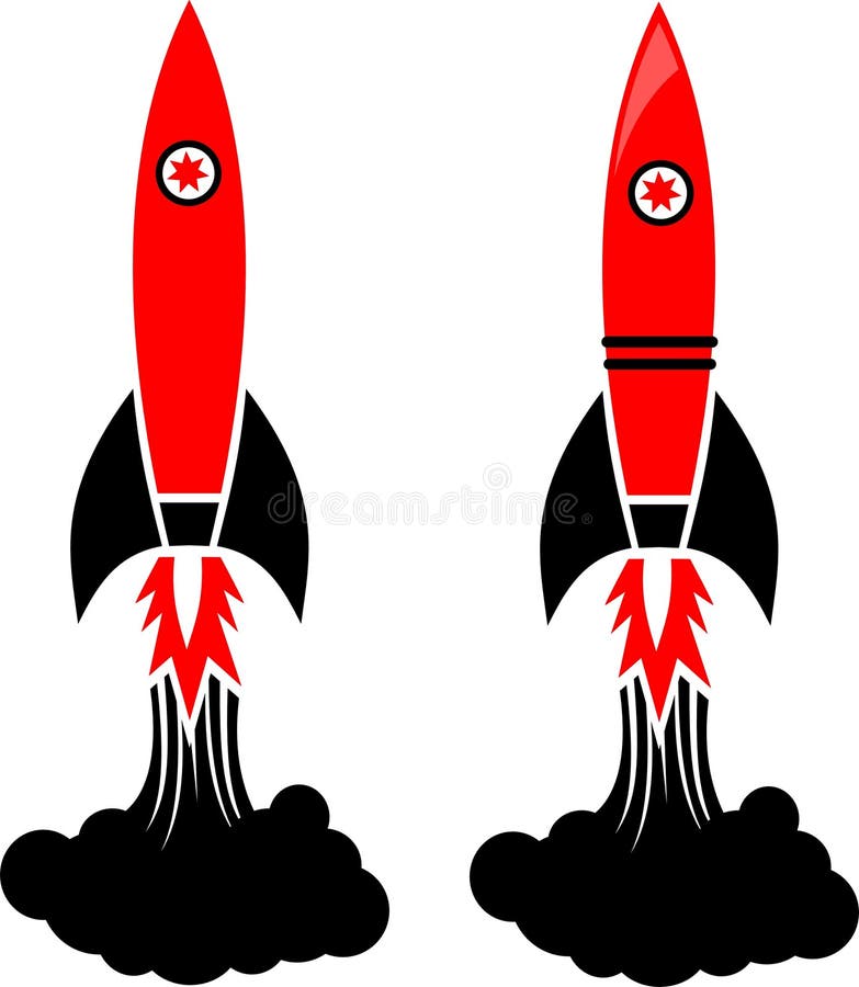 Simple Rocket stock vector. Illustration of travel, black - 13308684