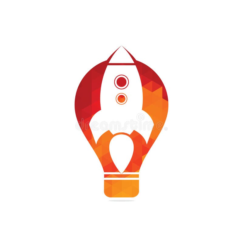 Rocket Bulb Vector Log Design. Stock Vector - Illustration of ...