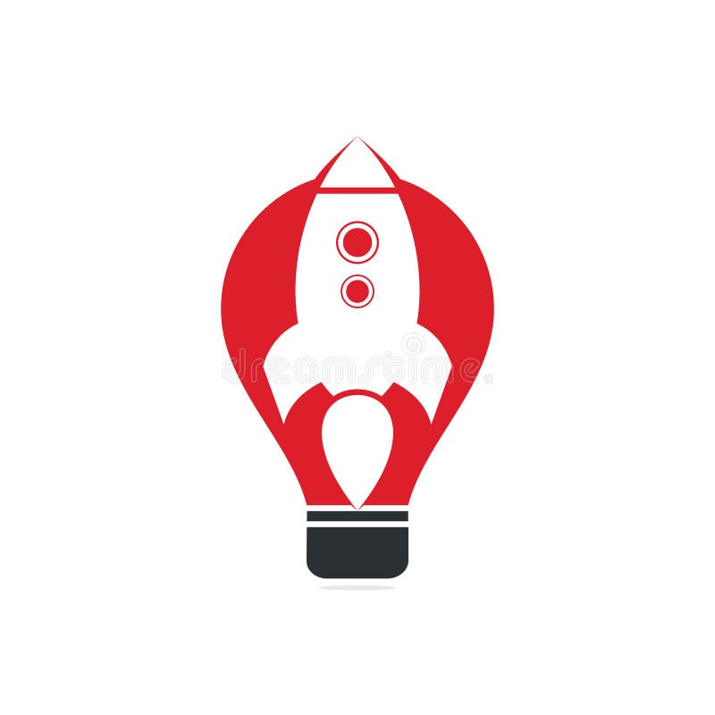 Rocket Bulb Vector Log Design. Stock Vector - Illustration of ...