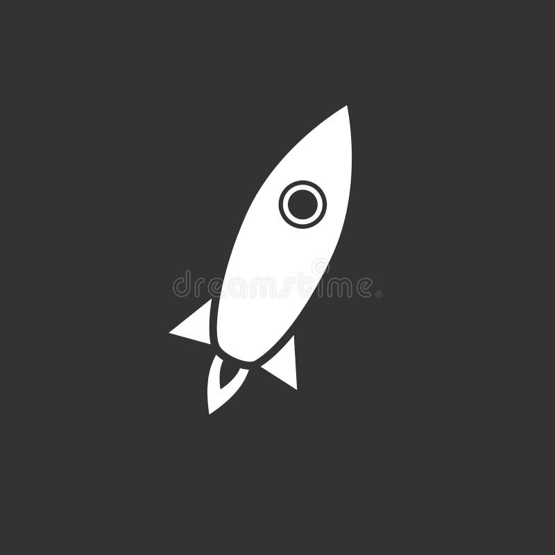 Simple Rocket Launcher Space Ship Vector Logo and Icon Stock Vector ...