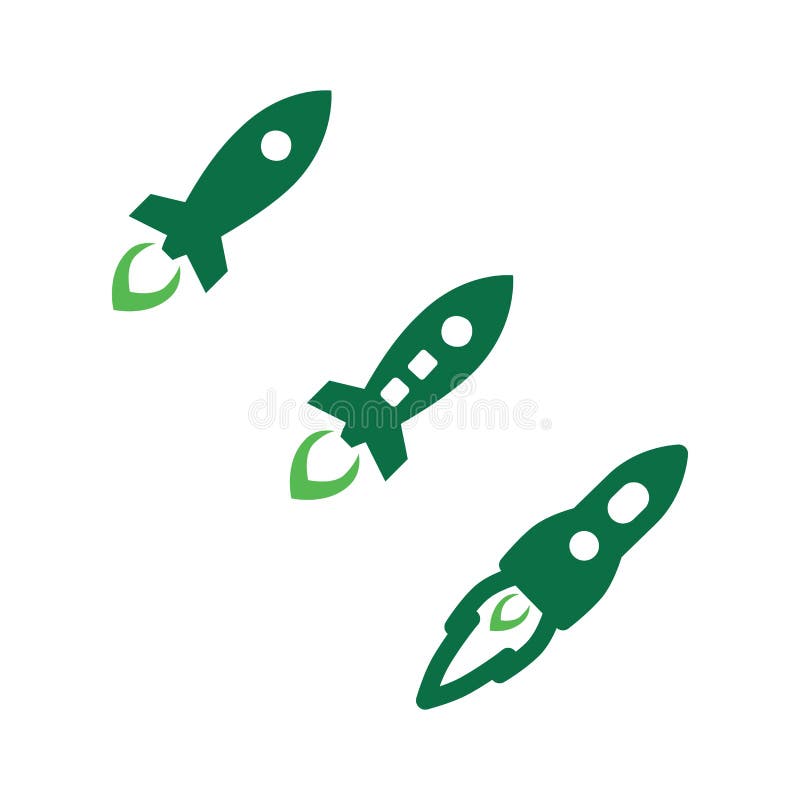 Simple Rocket Launcher Space Ship Vector Logo and Icon Stock Vector ...