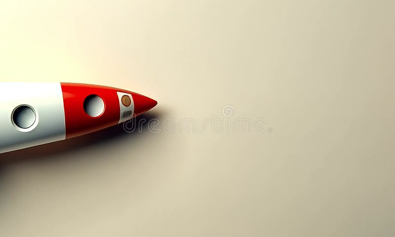 Simple Rocket on Plain Background Stock Footage - Video of future ...