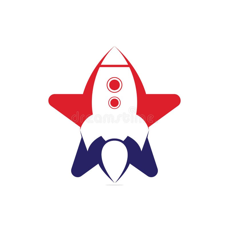 Simple Rocket Star Shape Concept Logo Stock Vector - Illustration of ...