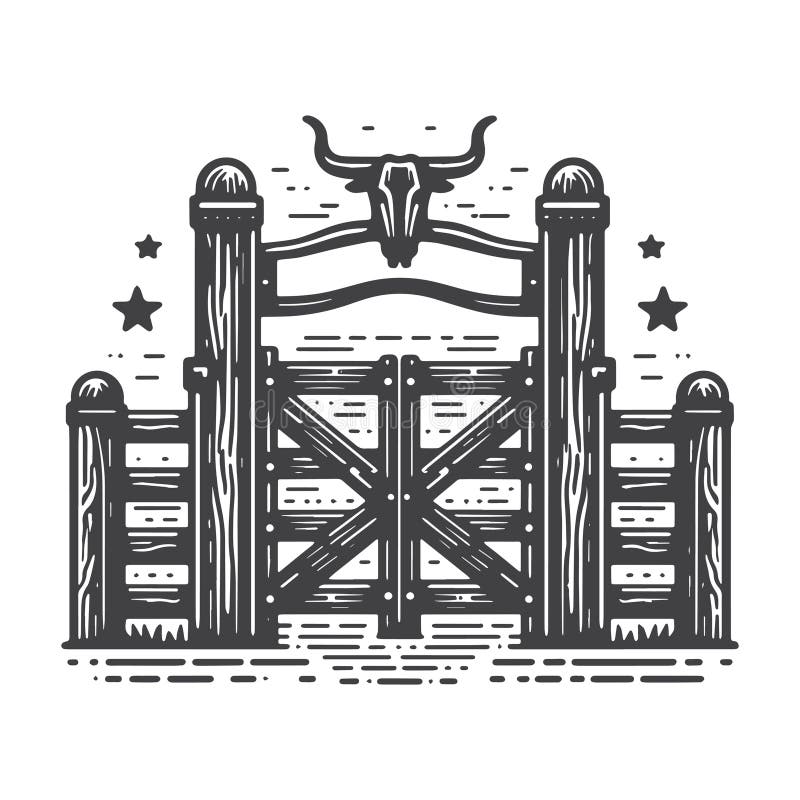 Simple Rodeo Gate Stock Illustrations – 6 Simple Rodeo Gate Stock ...