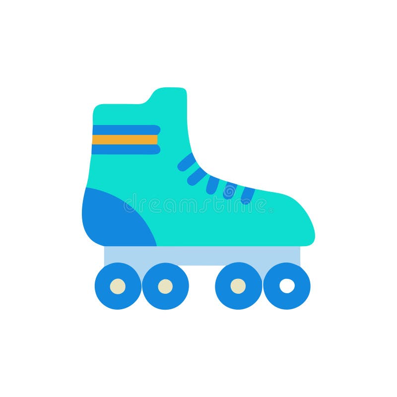 Simple Roller Skates Icon for Kids Stock Image - Illustration of ...