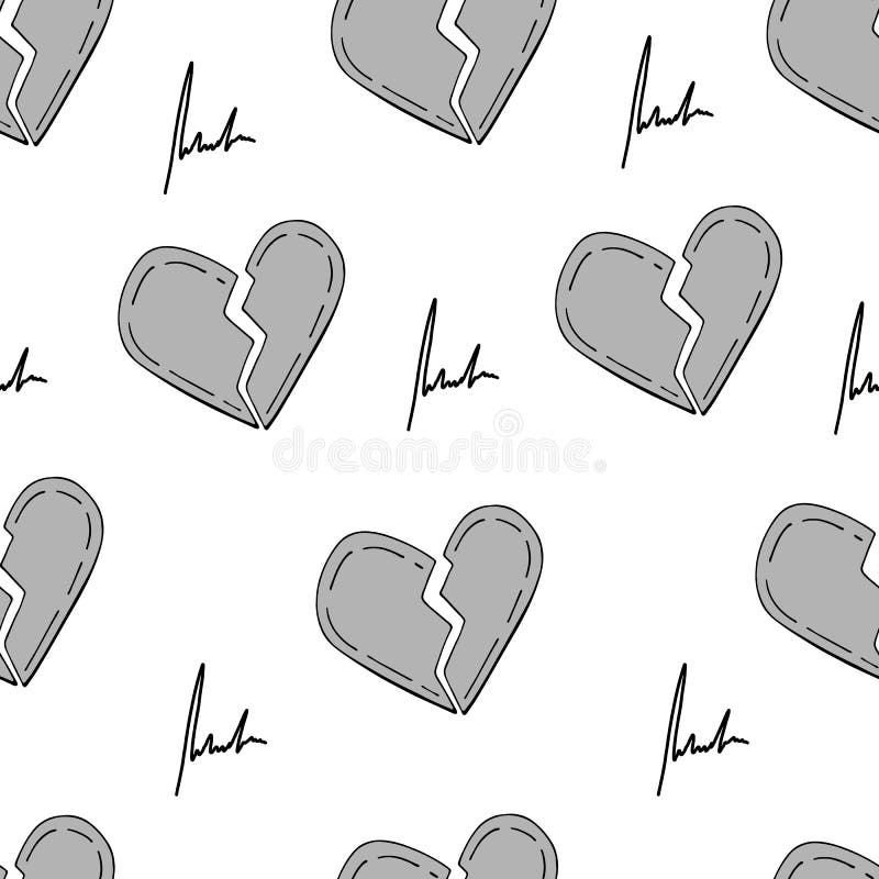 Simple Romantic Seamless Pattern with Cartoon Hearts, Decorative ... Simple Romantic Seamless Pattern with Cartoon Hearts, Decorative ...