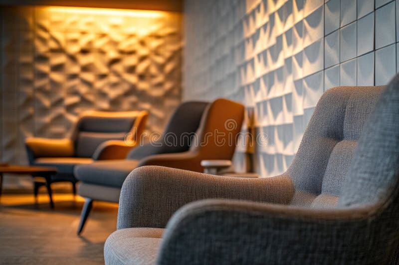 A Simple Room with Chairs and a Table Inside Stock Photo - Image of ...