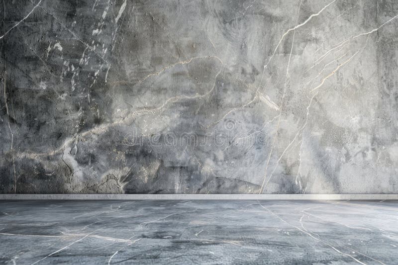 A Simple Room with a Concrete Wall and Floor Stock Image - Image of ...