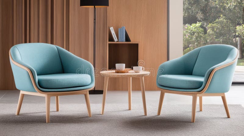 A Simple Room Features Two Chairs and a Table, Creating an Inviting ...