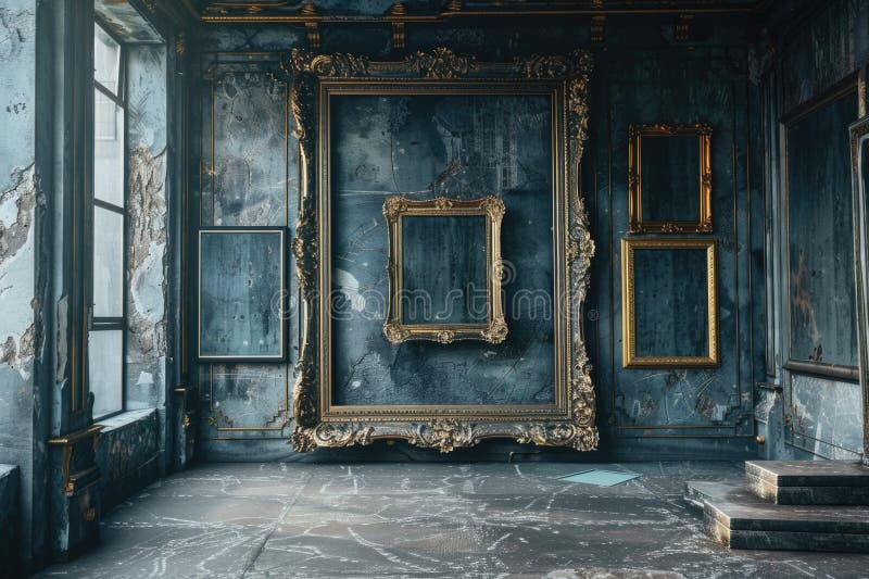 A Simple Room with a Large Mirror on the Wall, Great for Interior ...