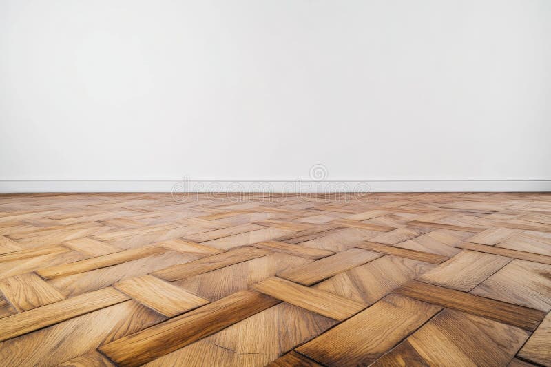 A Simple Room Setting with a Wooden Floor and a White Wall in the ...