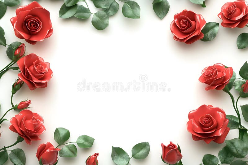 Simple Rose Frame for Minimalist and Elegant Presentations Stock ...