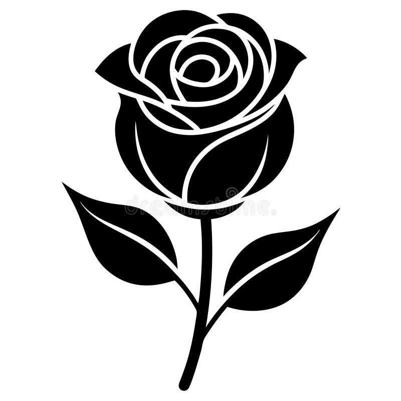 Simple rose icon stock vector. Illustration of icon - 359564709