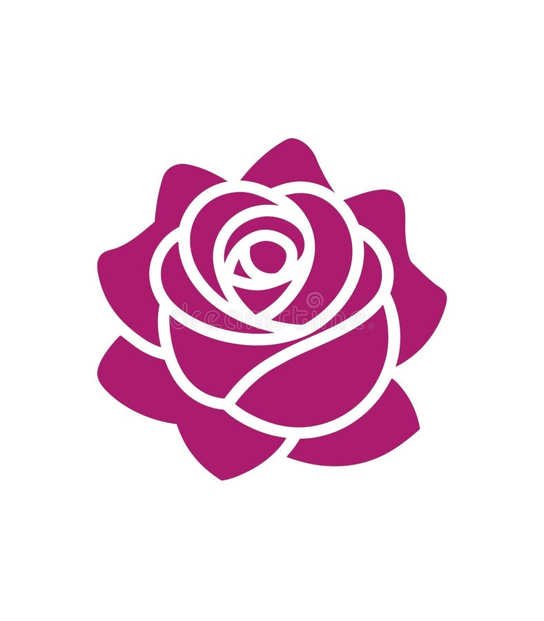 A Simple Rose Icon Vector Style Stock Vector - Illustration of cartoon ...