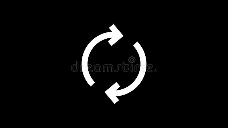Looping Refresh Icon Animation Stock Footage - Video of sync, black ...
