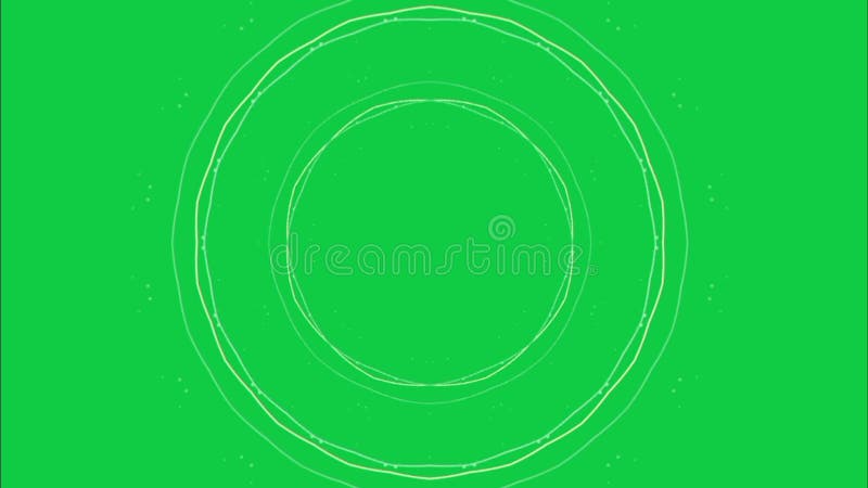 Simple Rotation of a Circles Line Isolated on Green Screen Background ...