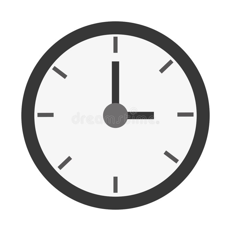 Simple Round Clock , Illustration Stock Illustration - Illustration of ...