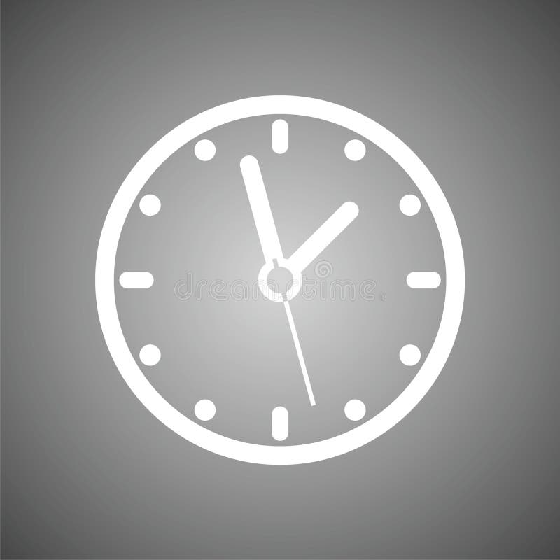 Simple Clock Icon in Trendy Flat Style Isolated on White Background ...