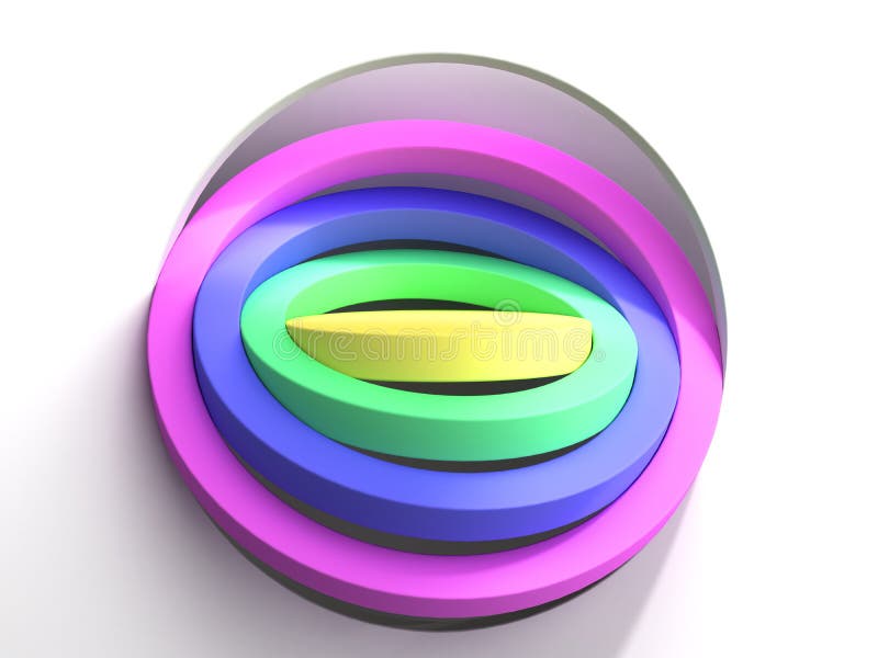 Simple Round Color Podium for Product Presentation 3d Render on White ...