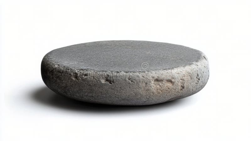 Simple Round Concrete Object with a Smooth Surface on a White Backdrop ...