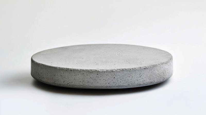 Simple Round Concrete Object with a Smooth Surface on a White Backdrop ...
