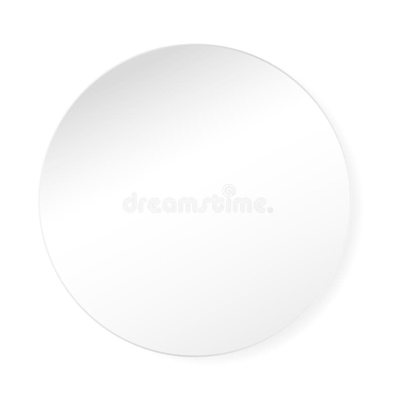 Simple Round Empty White Sticker or Badge with Transparent Shadow Stock ...
