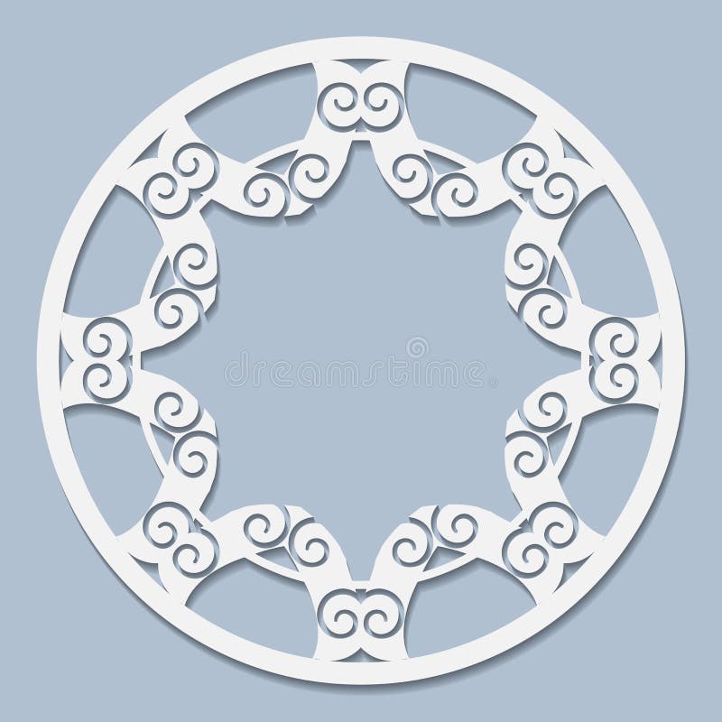 Simple Round Frame, Template for Design Stock Vector - Illustration of ...