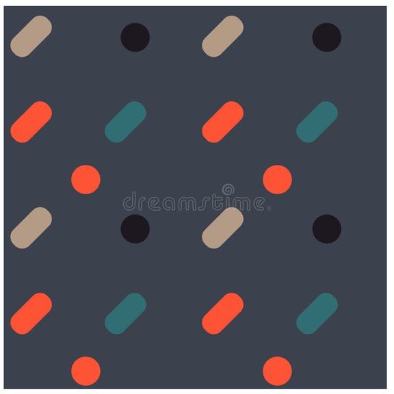 Simple and Round Friendly Seamless Pattern Stock Vector - Illustration ...