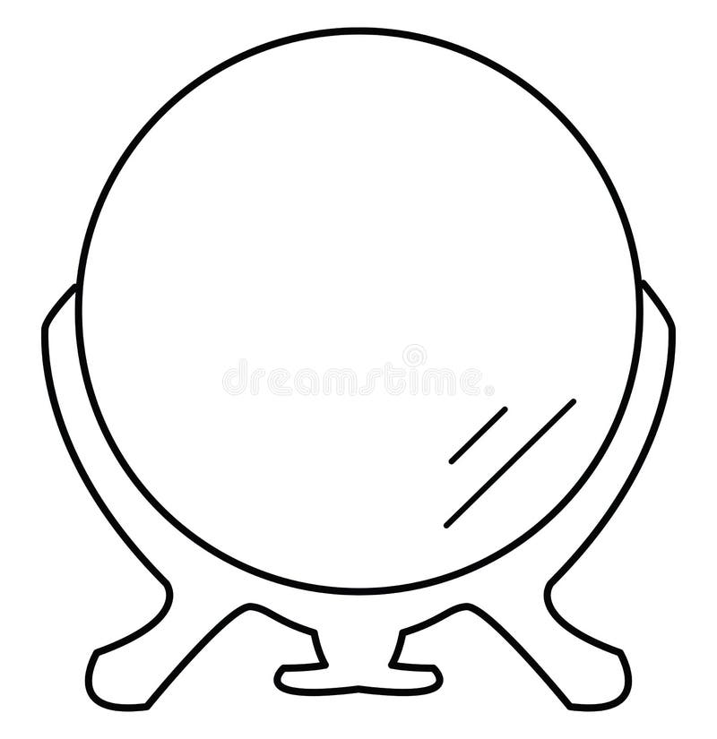 Simple Round Mirror, Icon Icon Stock Vector - Illustration of modern, vector: 259787646