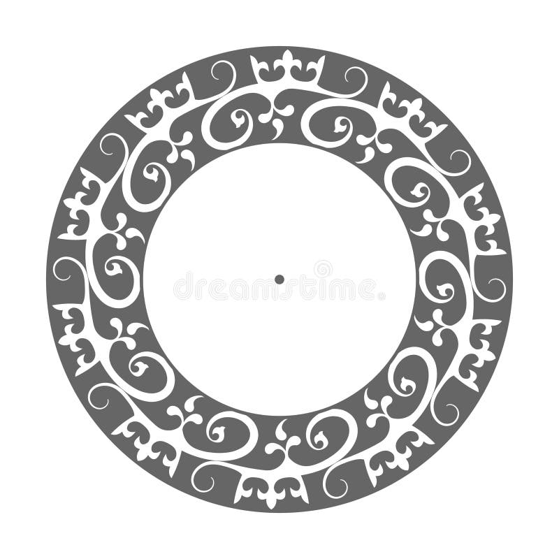 Simple Round Openwork Ornament. Decorative Round Frame Stock Vector ...