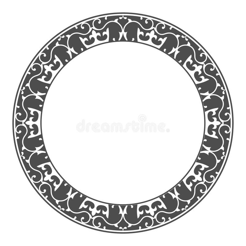Simple Round Openwork Ornament. Decorative Round Frame Stock Vector ...