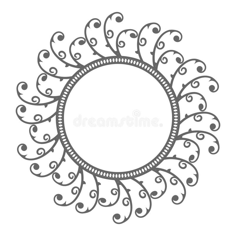Simple Round Openwork Ornament. Decorative Round Frame Stock Vector ...