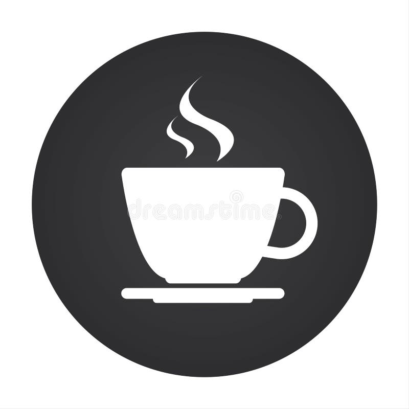 Simple Round Vectour Icon of Coffee Cup Stock Vector - Illustration of ...