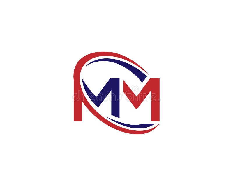 Simple Rounded MM Letter Logo Design Icon Vector Stock Vector ...