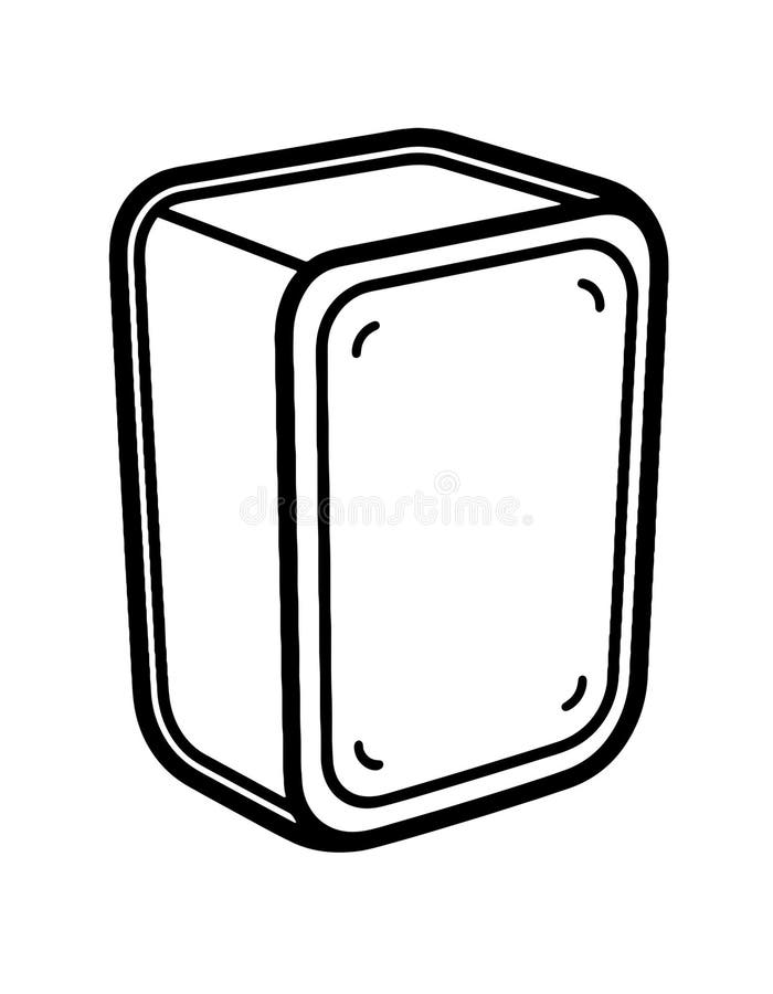 Simple Rounded Rectangle Box Outline Container Stock Photo ...
