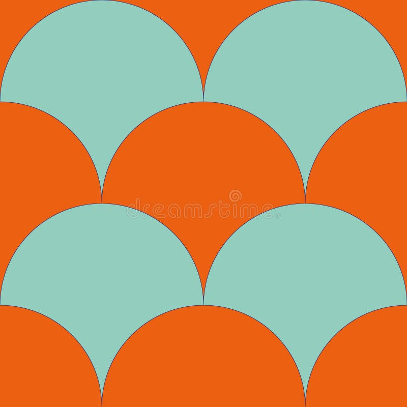 Simple Rounded Scallop Vector Seamless Pattern Background. Tropical ...