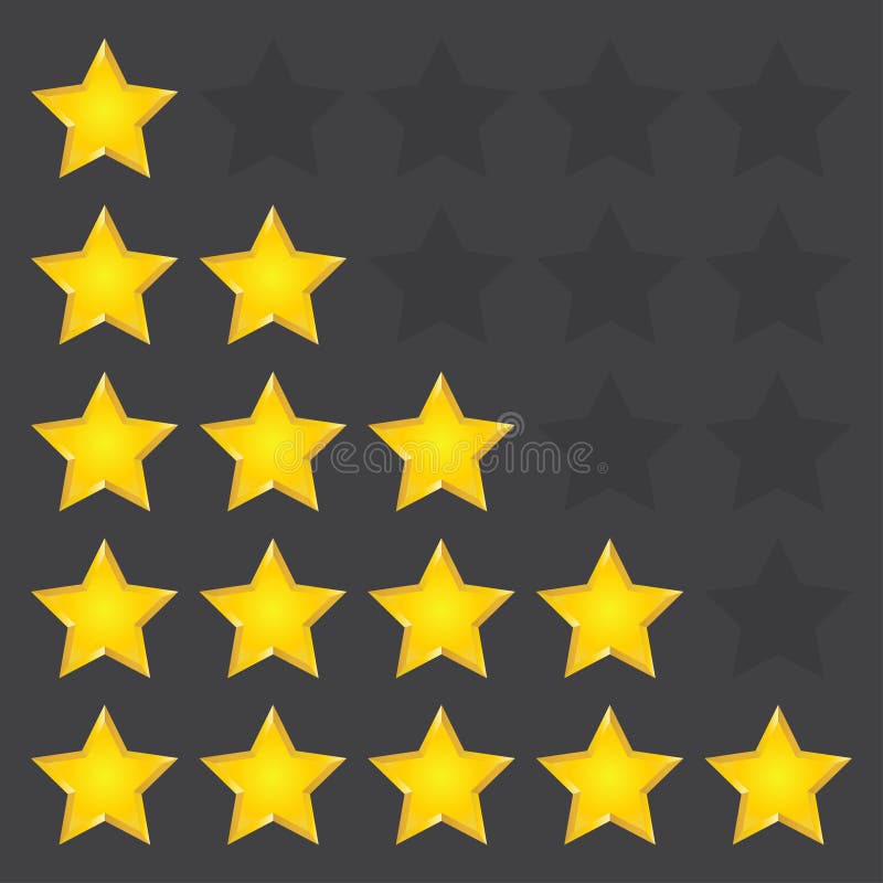 Simple Star Rating. with Outlines Makes the Stars Pop Out from ...